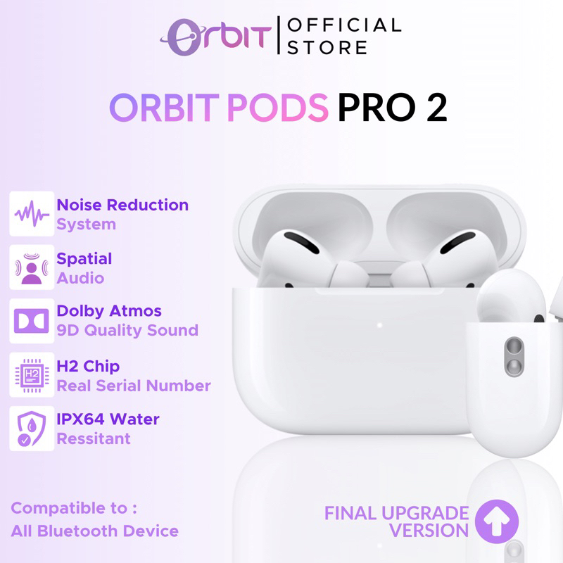 Jual Headset Pods Pro 2 VERSI PALING BARU 2023 Support ios 16 Earphone ...