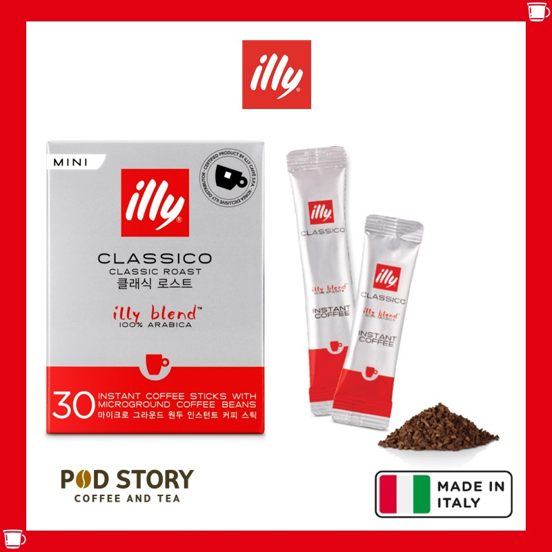 Jual illy Coffee Classico 30 Sticks/Sachets (Box) Kopi Hitam Premium Italia Instant Coffee ...