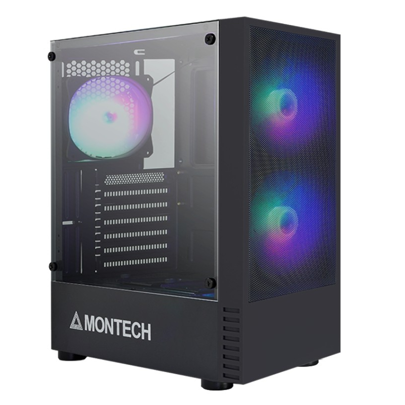 Jual CASING MONTECH X2 MESH BLACK RGB ATX GAMING CASE | Shopee Indonesia