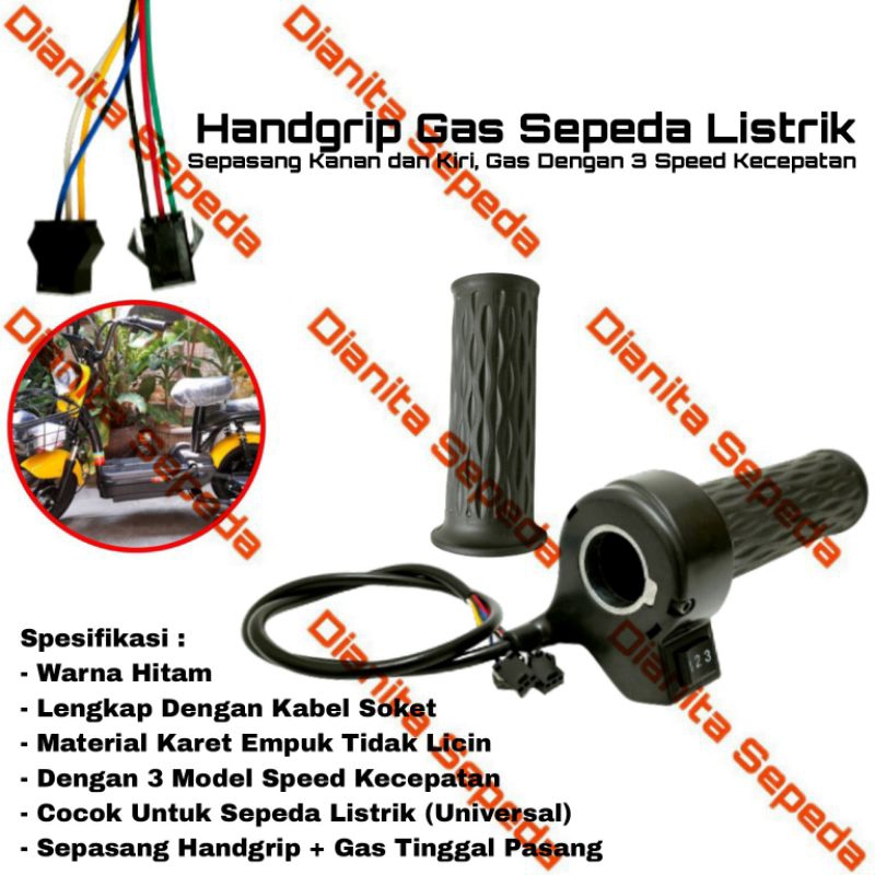 Jual Grip Gas spare part Sepeda Listrik Selis Skuter Elektrik E-bike ...