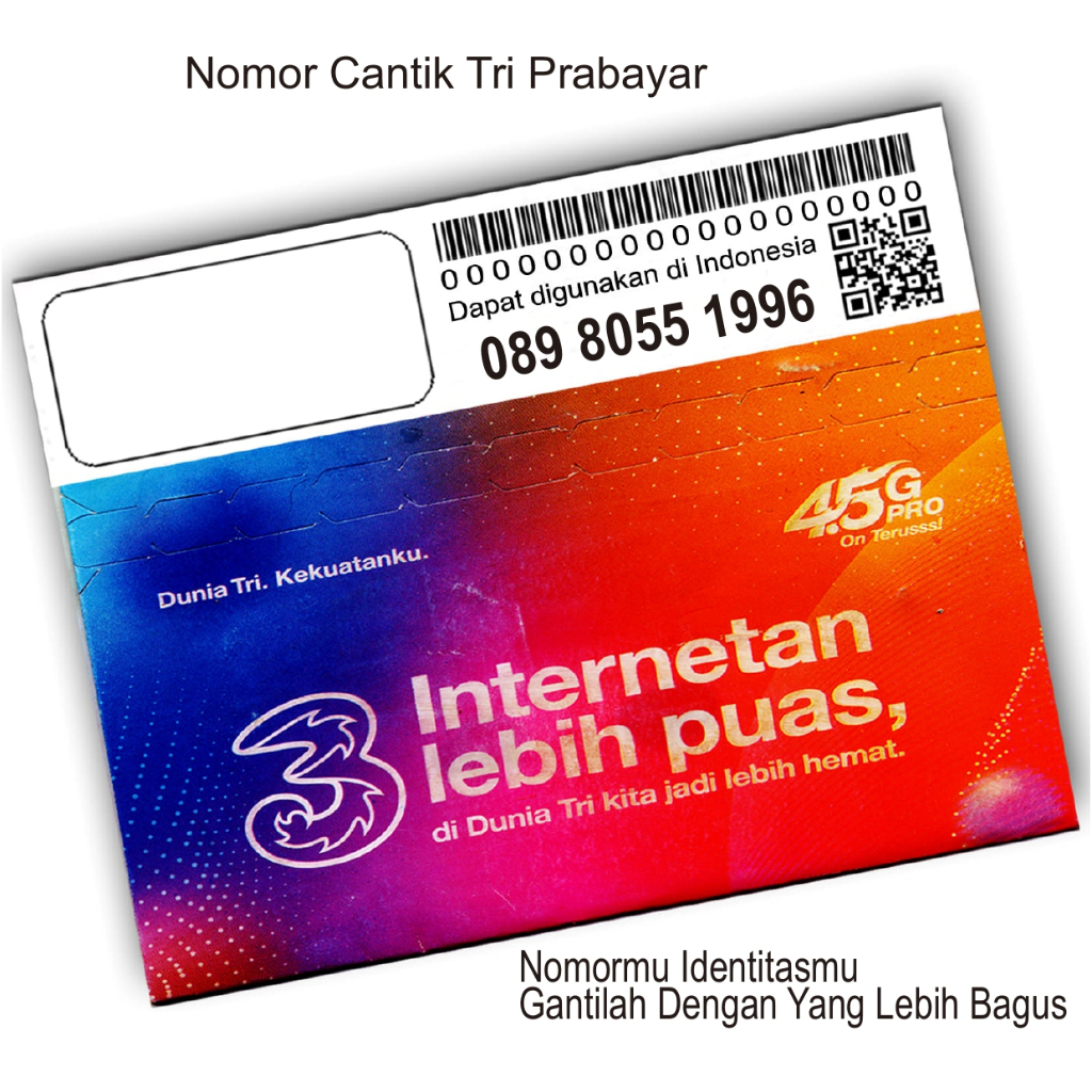 Jual Nomor Cantik Tri BOSS Tahun Lahir 1972 1973 1978 1980 1991 1996 ...