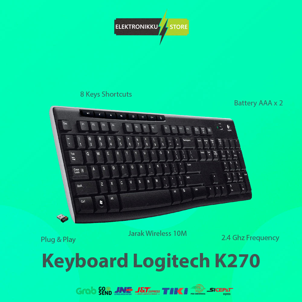 Jual Keyboard Logitech K270 Wireless Laptop PC Komputer Notebook | Shopee Indonesia