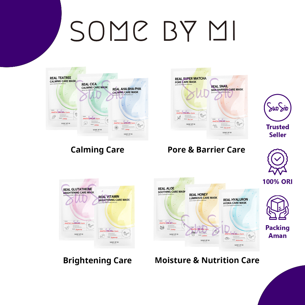 Jual [BPOM] Some By Mi SOMEBYMI Real Care Sheet Mask Masker Glutathione ...