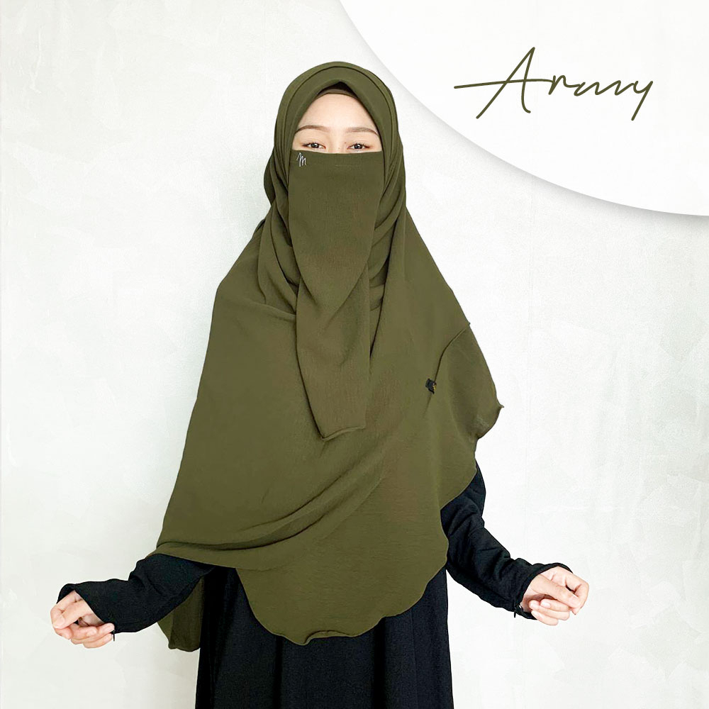Jual Maslaha Niqab l Pashmina Curve Instant l Pashmina Malaysia Cringkle | Shopee Indonesia