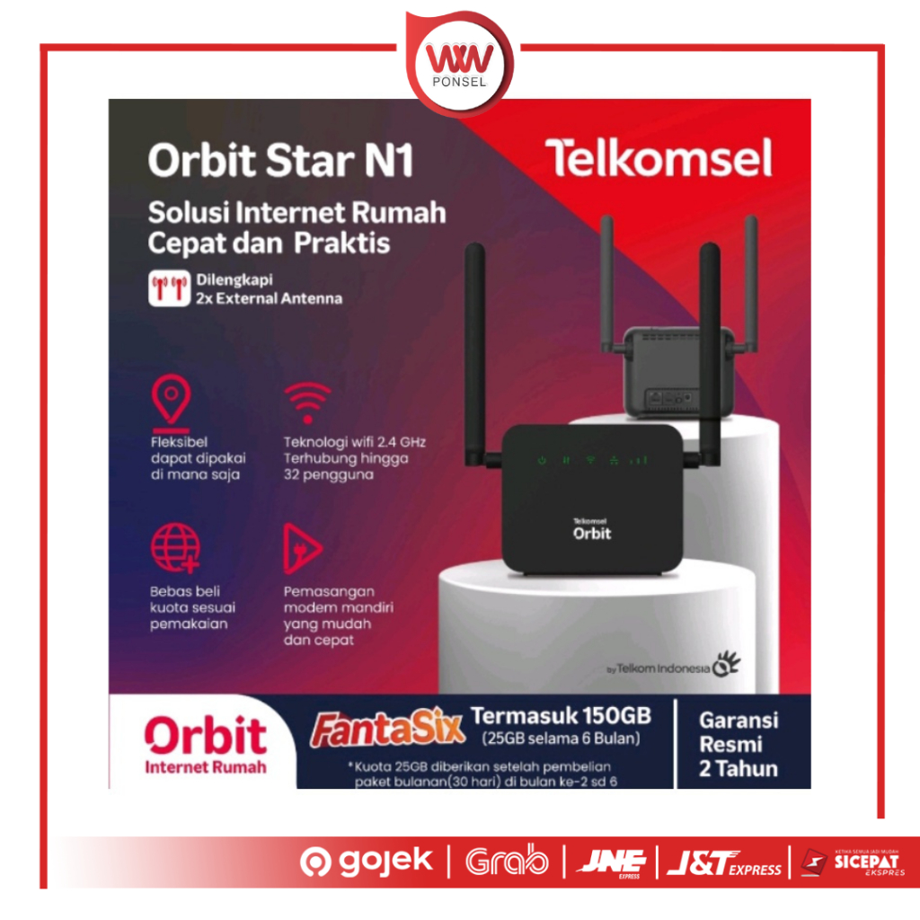 Jual Telkomsel Orbit Star N1 Modem Wifi 4G High Speed Bonus Data - Black | Shopee Indonesia