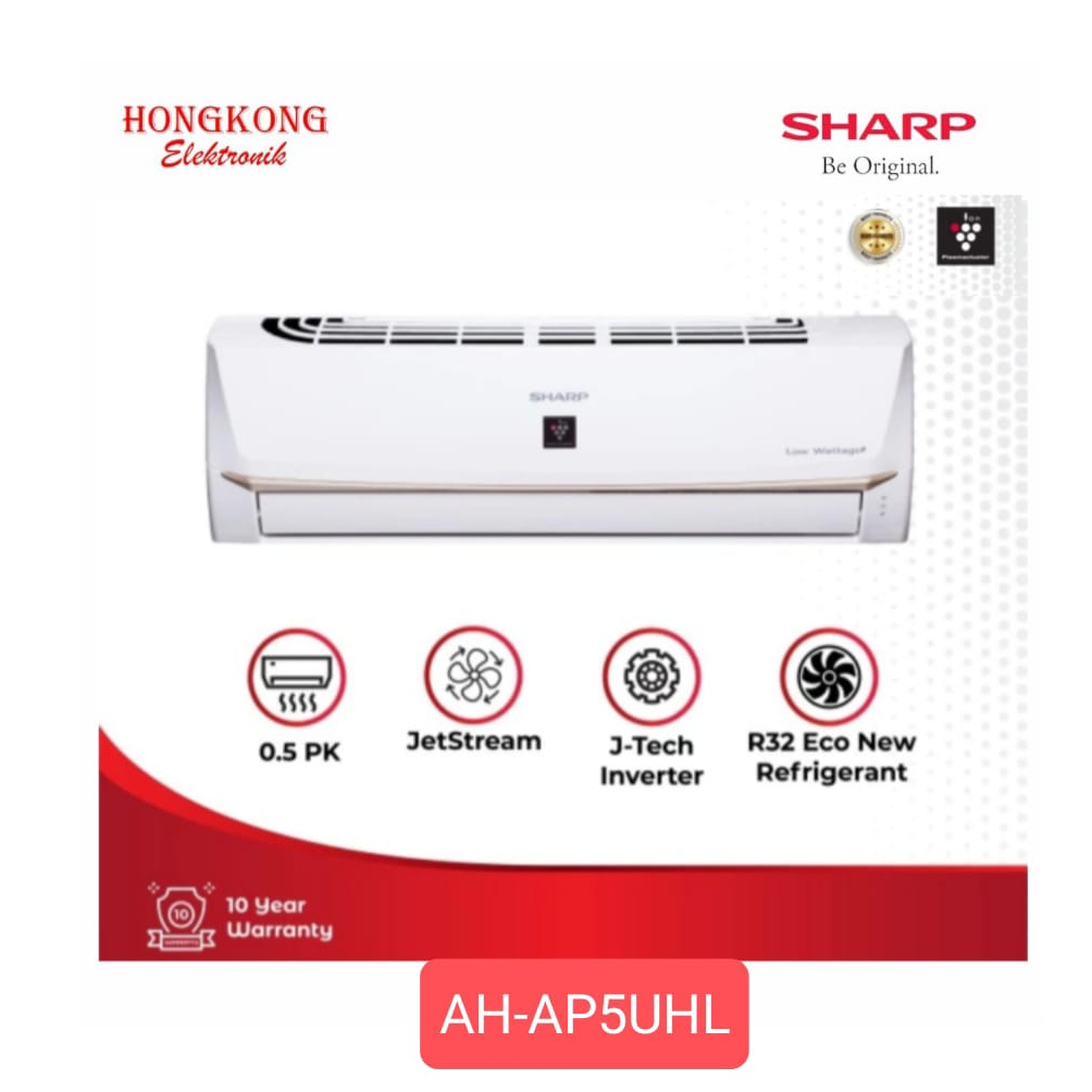Jual AC Sharp LowWatt Plasmacluster 1/2 PK AH-AP5UHL | Shopee Indonesia
