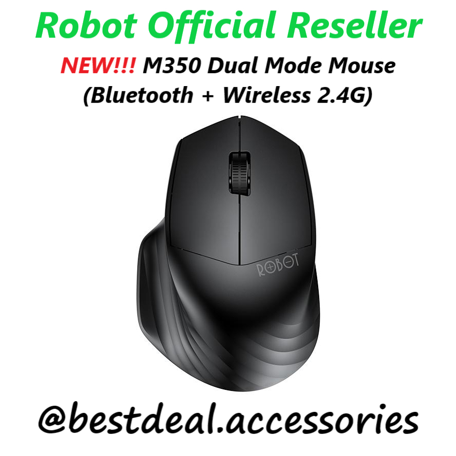 Jual Robot M350 Mouse Bluetooth Wireless 2.4G Multi Mode Silent Mouse ...