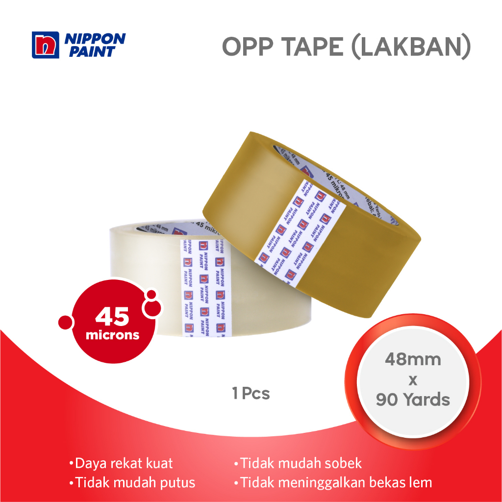 Jual NIPPON OPP TAPE (LAKBAN) - 48MM X 82.296M-1PCS | Shopee Indonesia