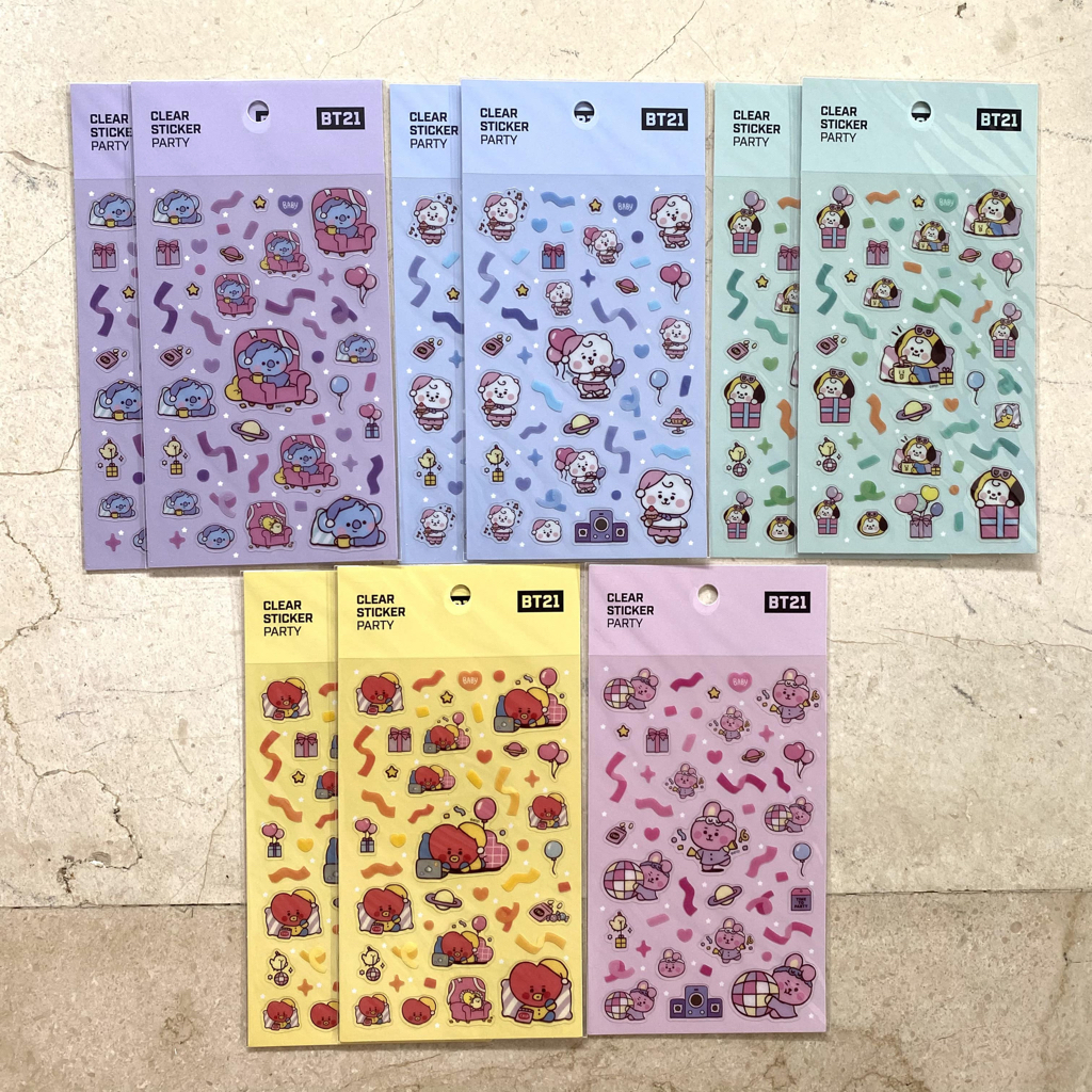Jual [READY] CLEAR STICKER BT21 BTS LINE FRIENDS | Shopee Indonesia