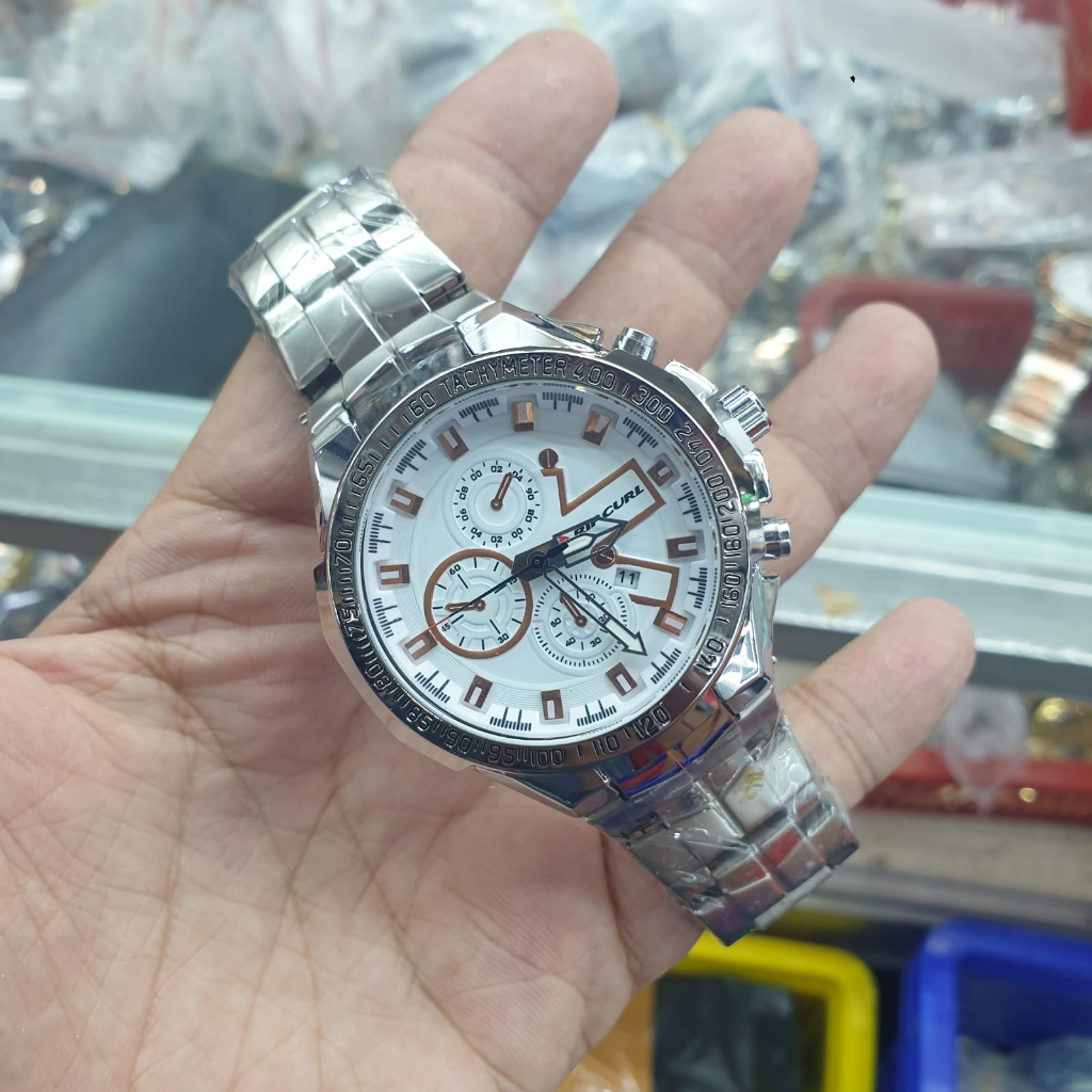 Jual Jam Tangan Pria Rip Curl RC-237 Tali Rantai Tanggal Aktif Free Box ...