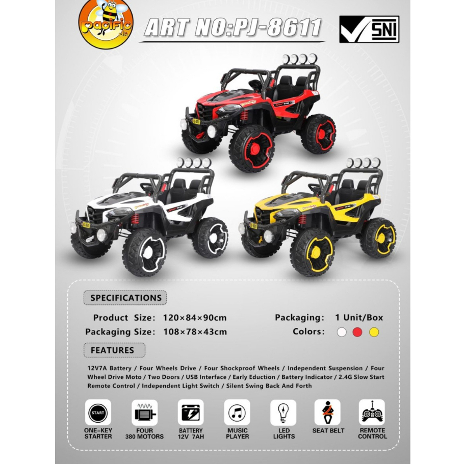 Jual Mobil Aki Pacific PJ 8611 Bold Hunter Mobil Mainan Anak mobil ...