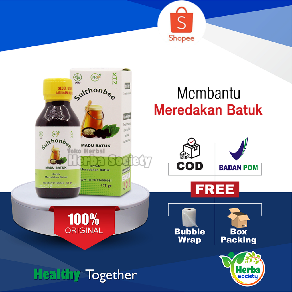 Jual Obat Batuk Herbal MADU SULTHON BEE Plus Herbal Aman Bpom Atasi ...