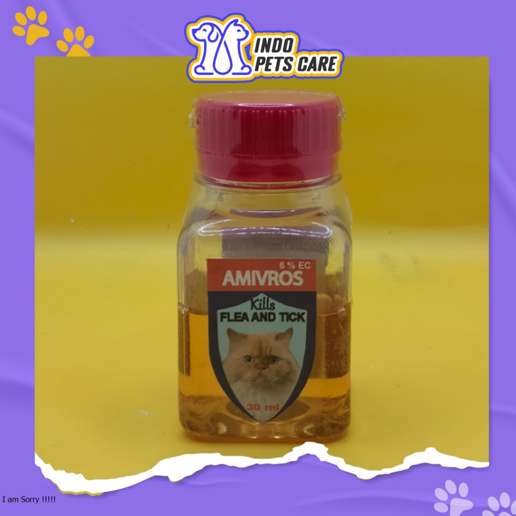 Jual OBAT TUNGAU KUTU & LARVA KUCING - AMIVROS CAT 30 ML - BASMI ...