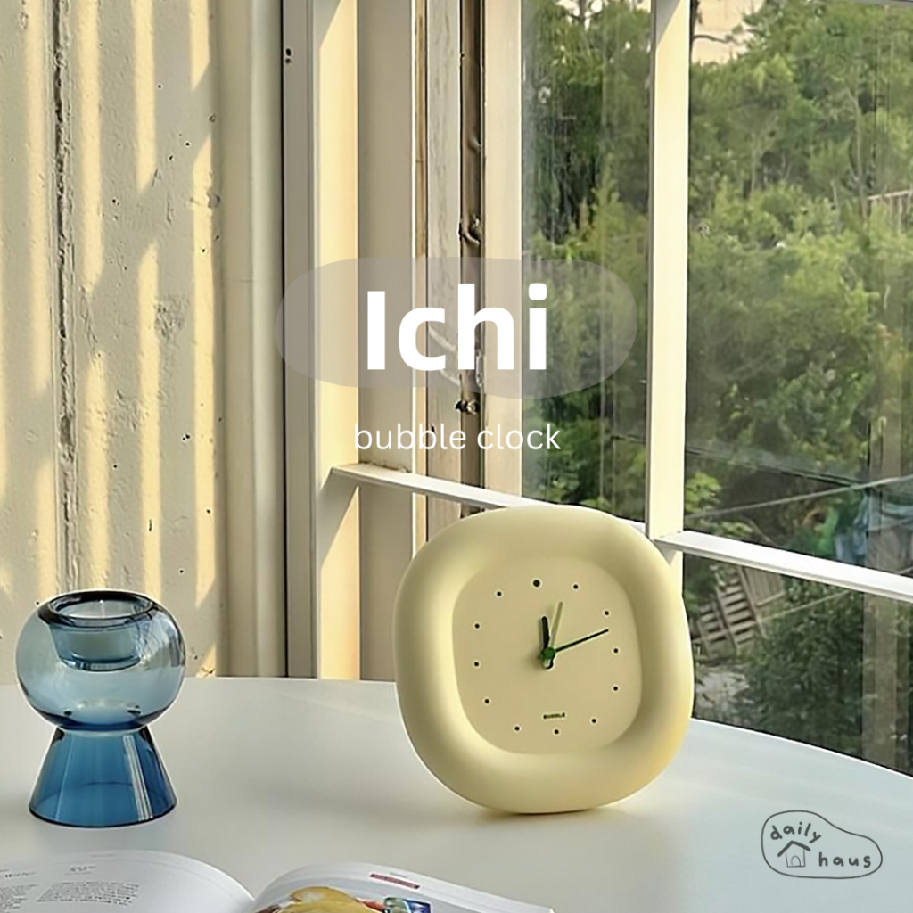 Jual ICHI Bubble Clock Jam Meja Unik Jam Dinding Korea Aesthetic Analog | Shopee Indonesia