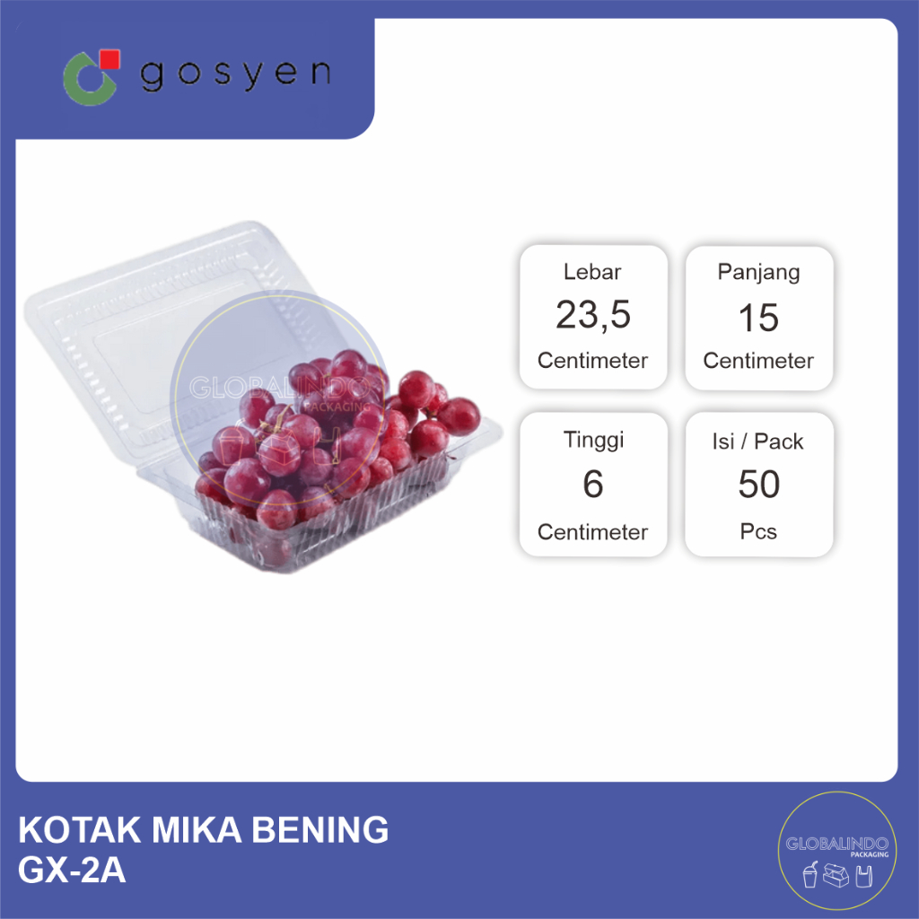 Jual Gosyen Kotak Mika Bening Makanan GX-2A | Shopee Indonesia