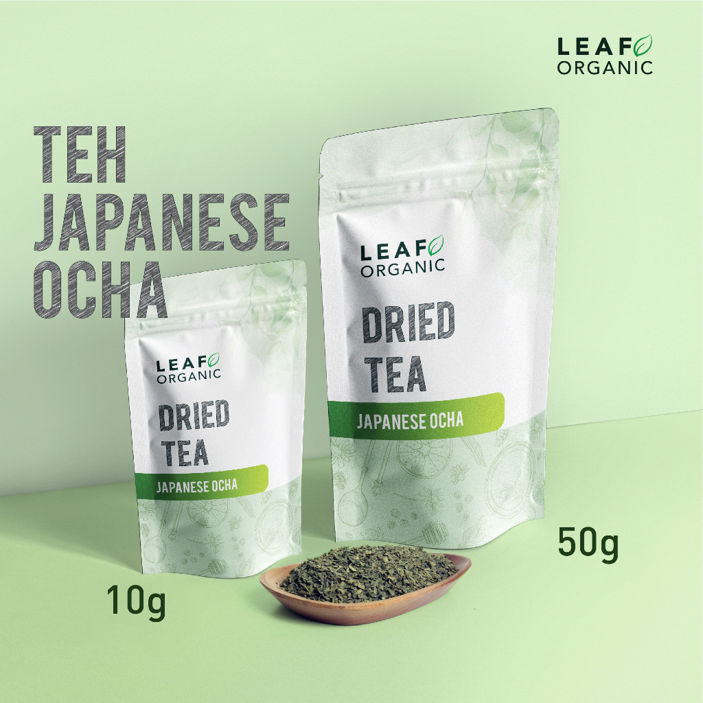 Jual Teh Hijau Premium Japanese Ocha LEAF ORGANIC Green Tea Sencha ...