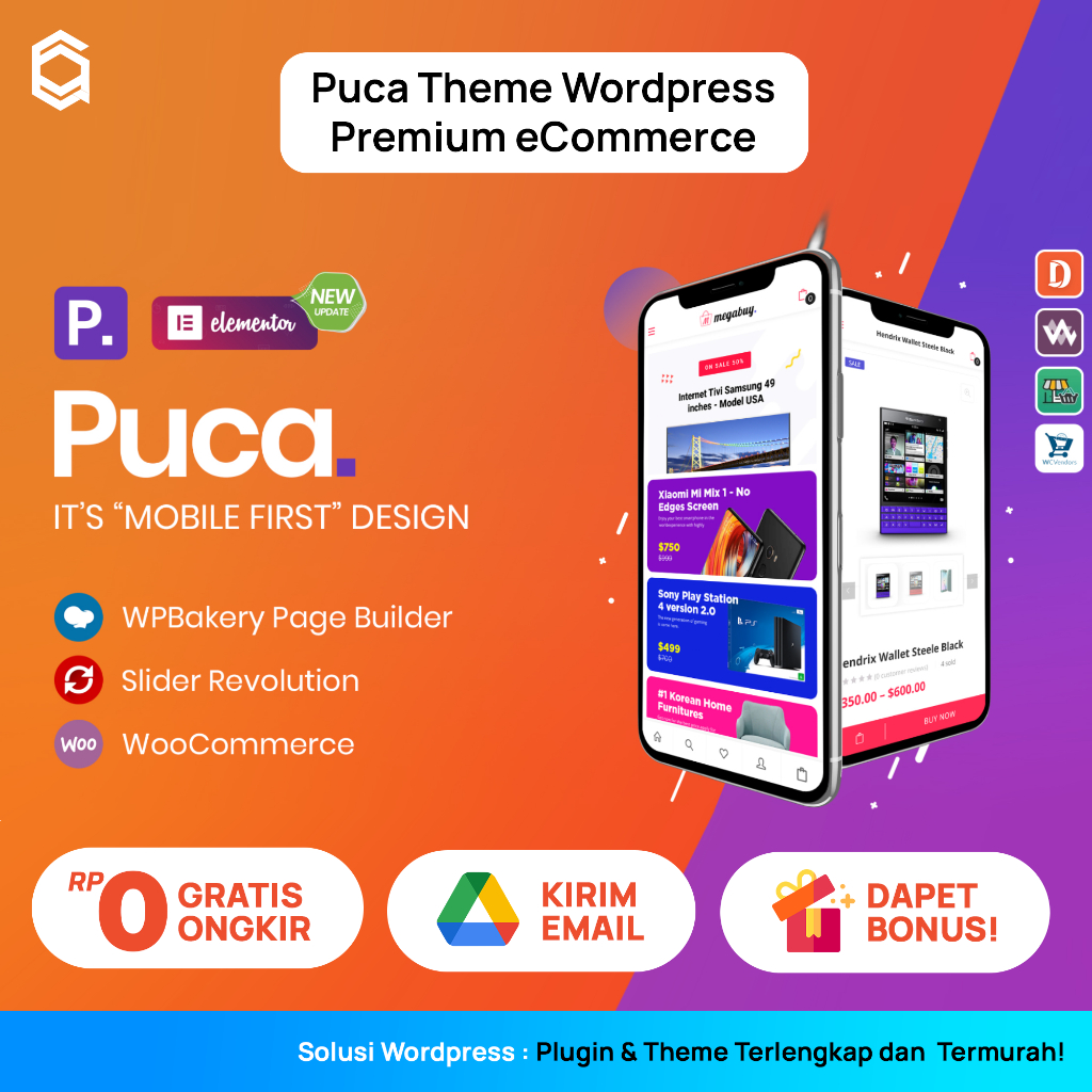 Jual Puca Tema Wordpress Premium eCommerce - Responsif & Mobile Friedly - Theme WordPress ...
