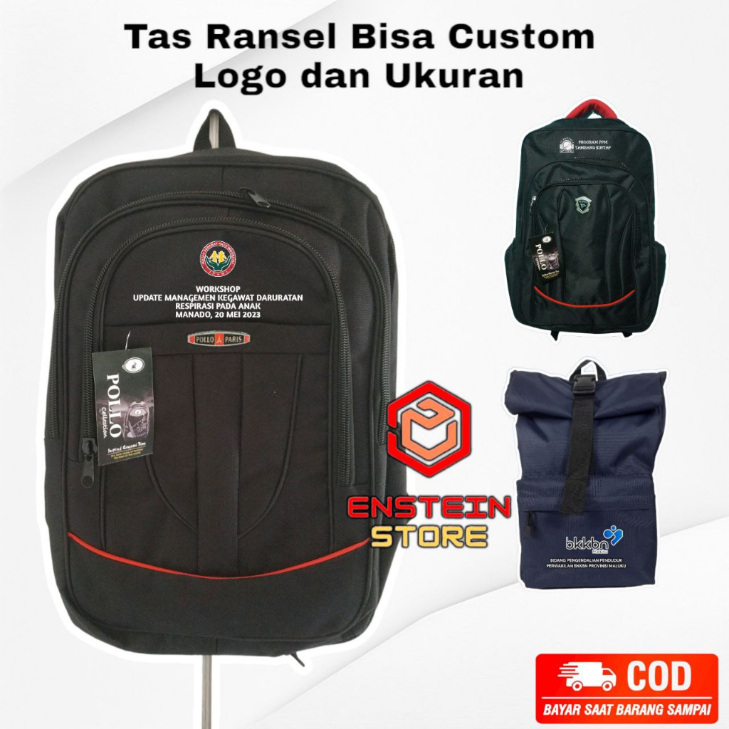 Jual Tas Ransel Tas Sekolah Tas Seminar Bisa Custom Logo dan Ukuran ...
