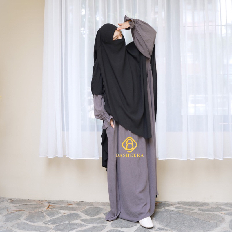 Jual BASHEERA LABEL KHADEEJAH SERIES- French khimar - french khimar ...