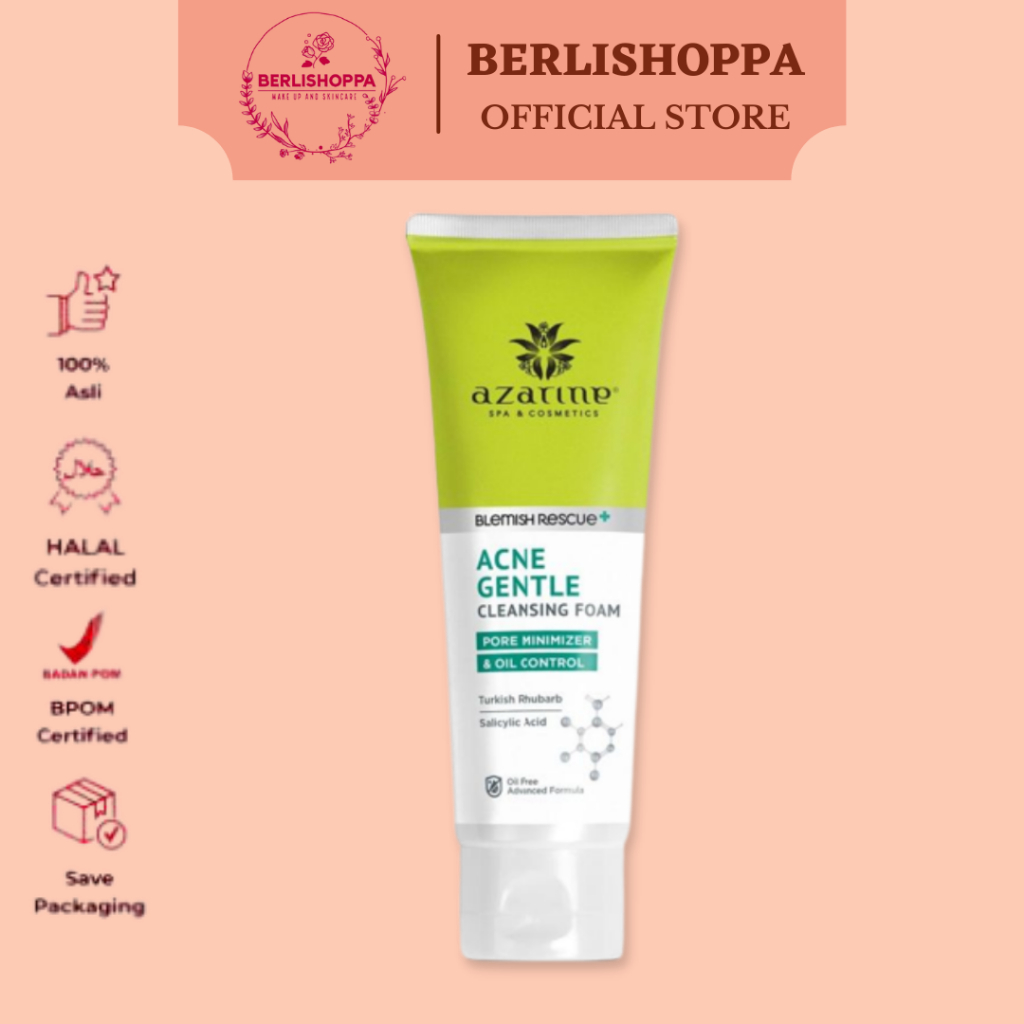 Jual AZARINE Acne Gentle Cleasing Foam 60 ml | Shopee Indonesia