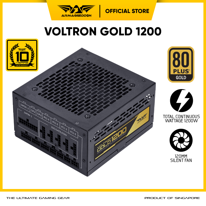 Jual Power Supply Armaggeddon Voltron Gold 1200 Modular PSU 80+ Gold Certified | Garansi Resmi ...
