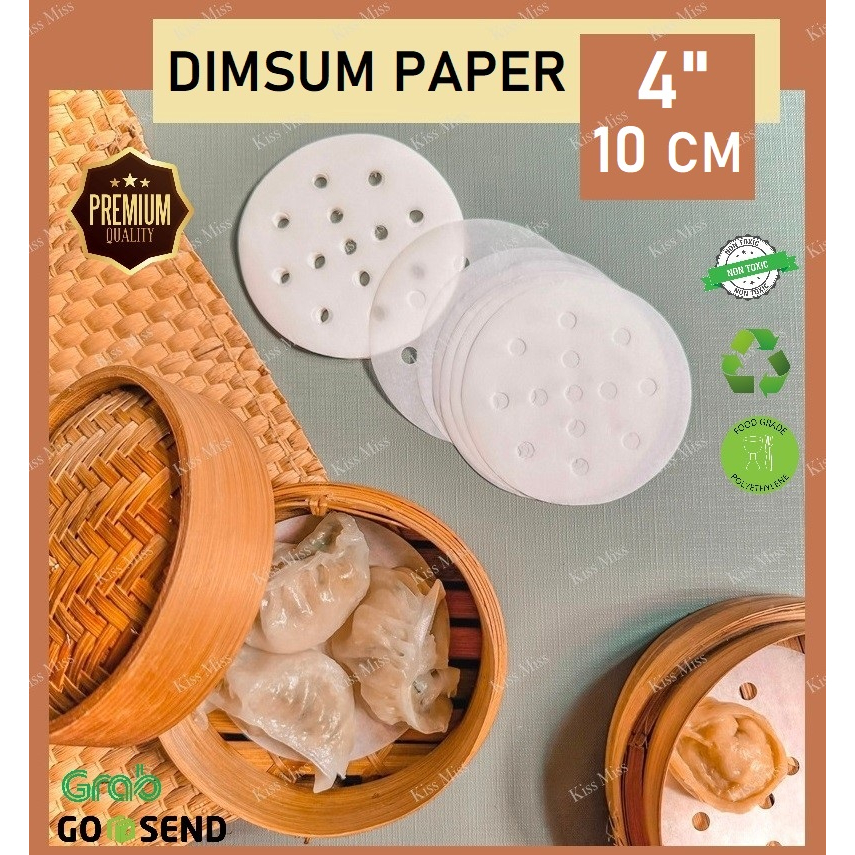 Jual KERTAS DIMSUM 4" - 10CM - ALAS PAPER DUMPLING - SIOMAY - ANTI ...