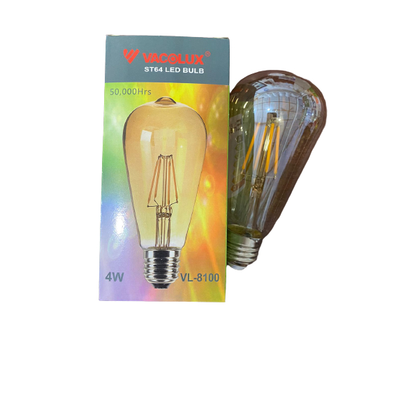 Jual LED FILAMEN ST64 4W 3000K E27 VL-8100 VACOLUX | Shopee Indonesia