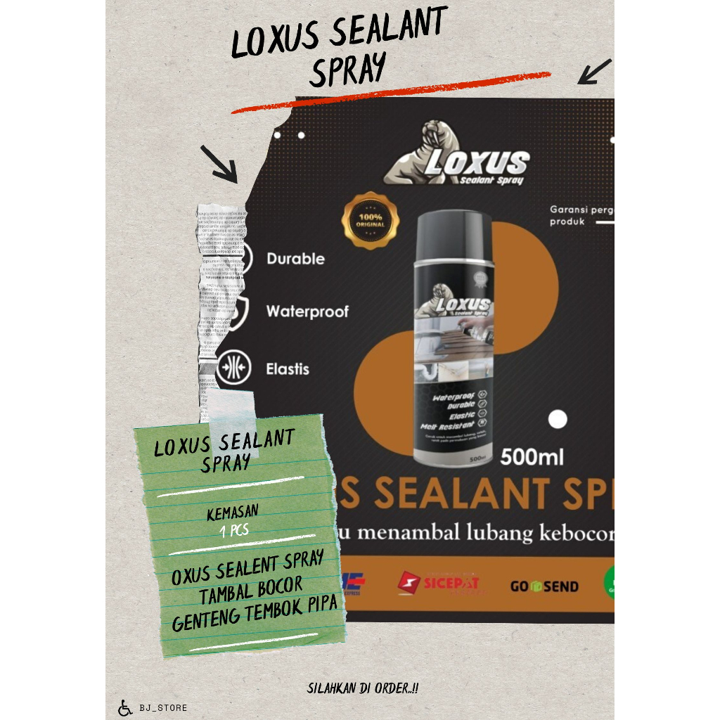 Jual TERMURAH|LOXUS SEALENT SPRAY|Anti bocor LOXUS sealent spray Tambal ...