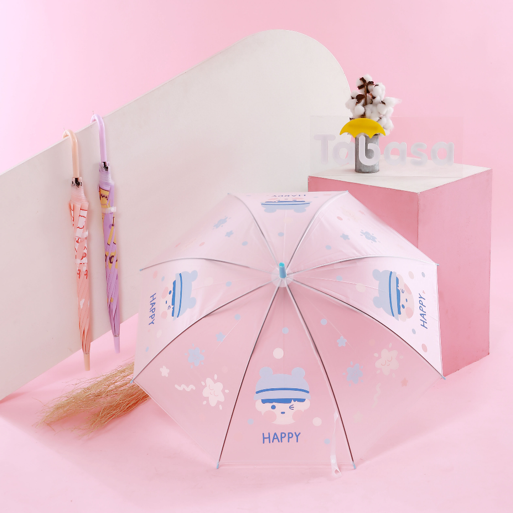 Jual TABASA Payung Tongkat Karakter Cute Karakter Pastel 5558 | Shopee ...