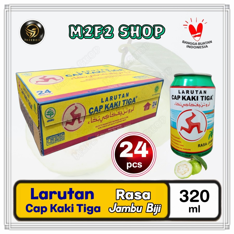 Jual Larutan Penyegar Cap Kaki Tiga Minuman Kaleng | Rasa Jambu Biji - 320 ml (Kemasan Karton ...