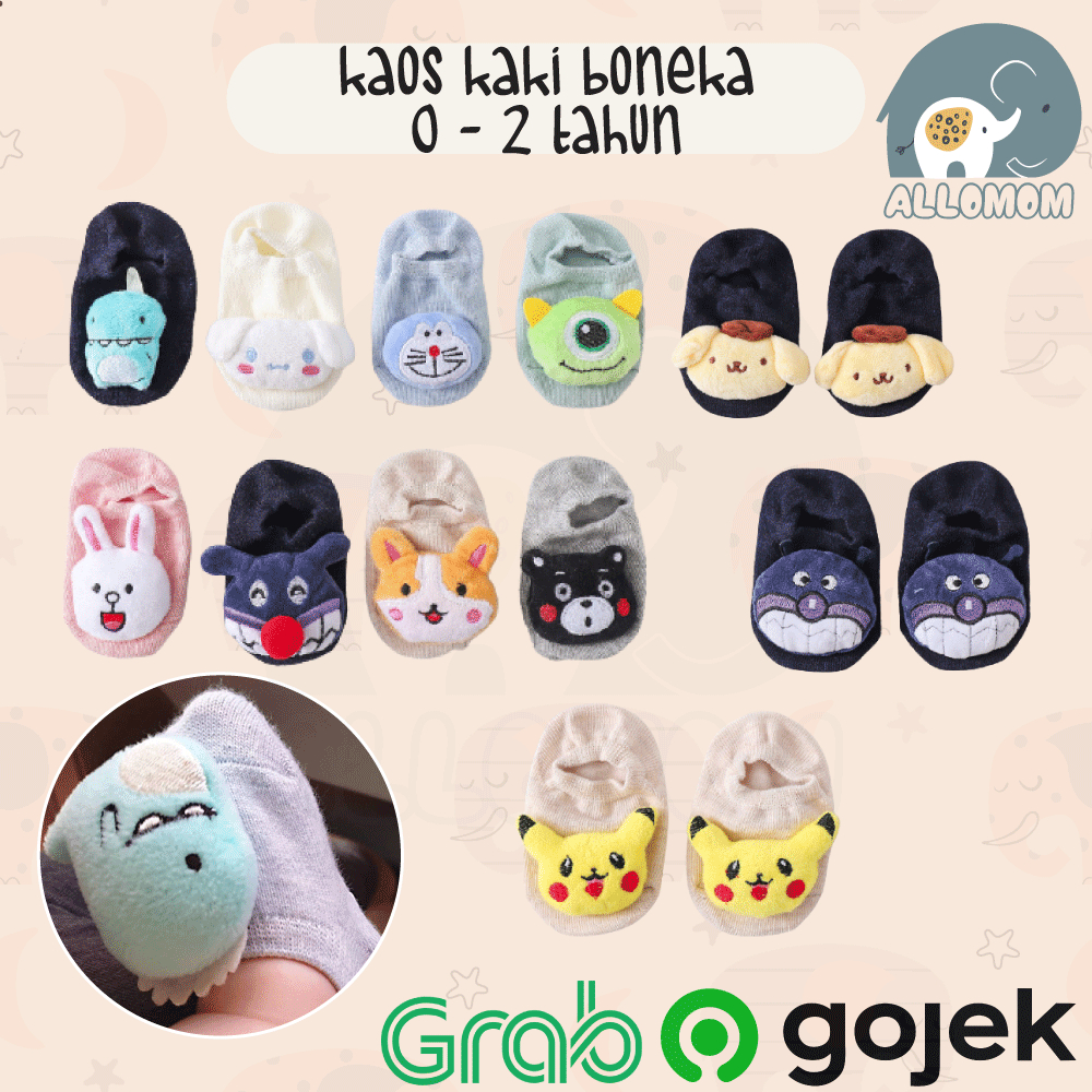 Jual Kaos Kaki Bayi Boneka Karakter 3D Sepatu Anak Lucu Kaos Kaki Anti ...