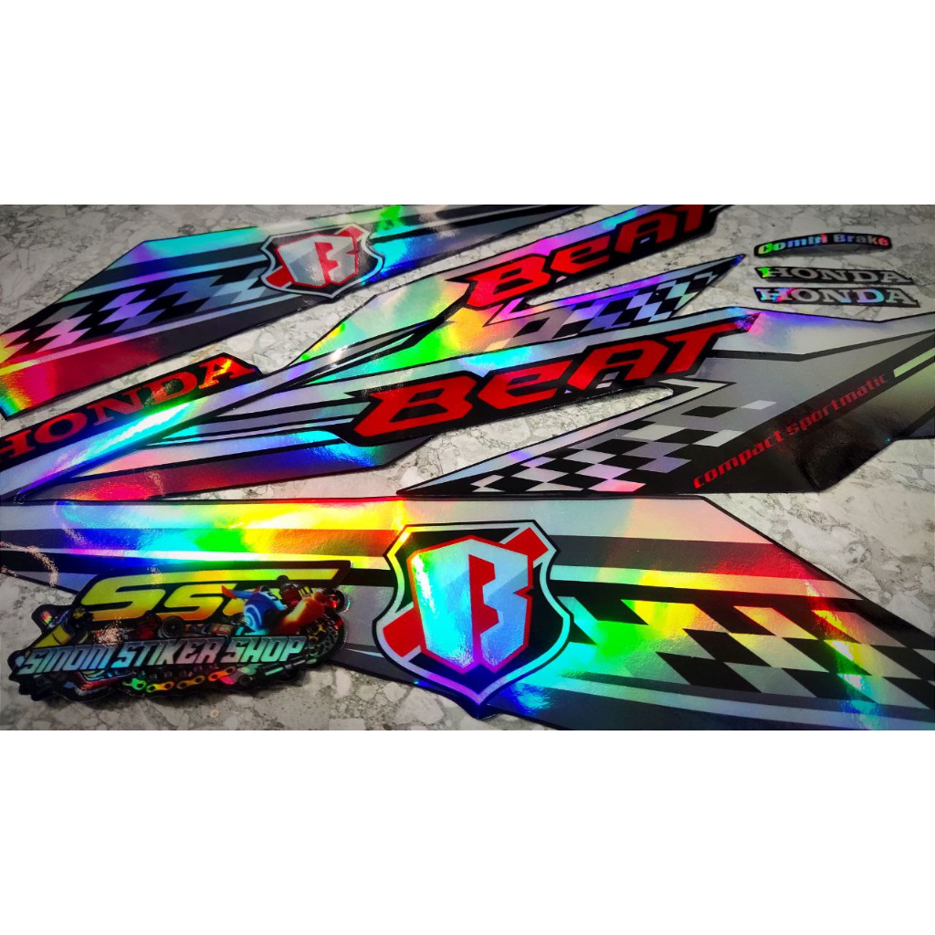 Jual Stiker Striping Standar Hologram Honda Beat 2018 | Shopee Indonesia