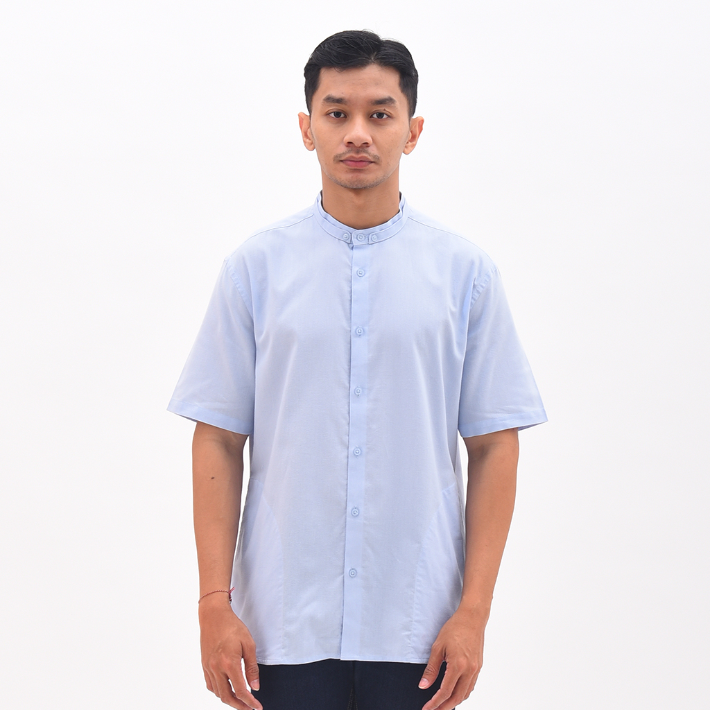 Jual EDWIN JEANS - BARAKA LIGHT BLUE Shirt Kemeja Shanghai Lengan ...