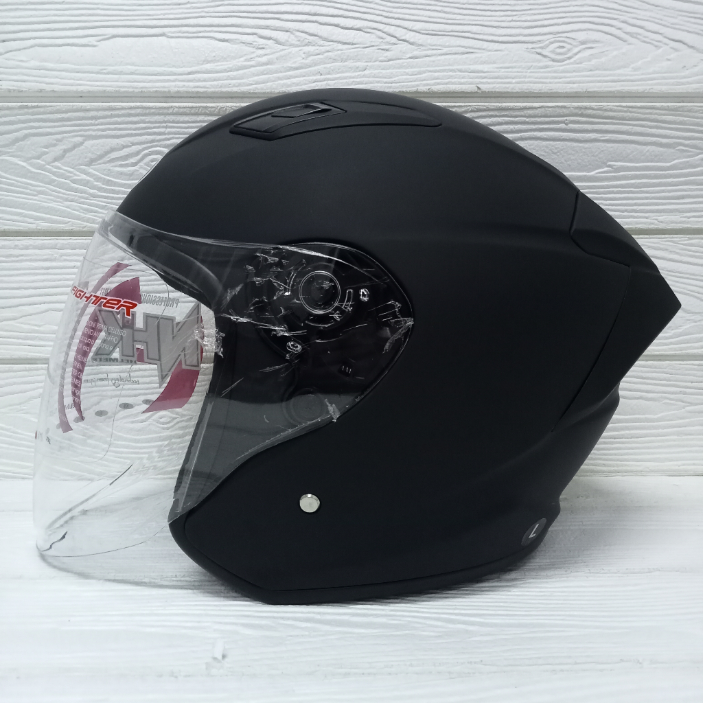 Jual HELM NHK R1 ELITE SOLID BLACK DOFF HALF FACE NHK ELITE | Shopee ...