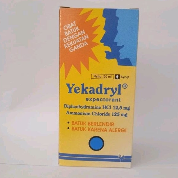 Jual yekadryl expectorant syrup syr sirup obat batuk 100ml 100 ml ...