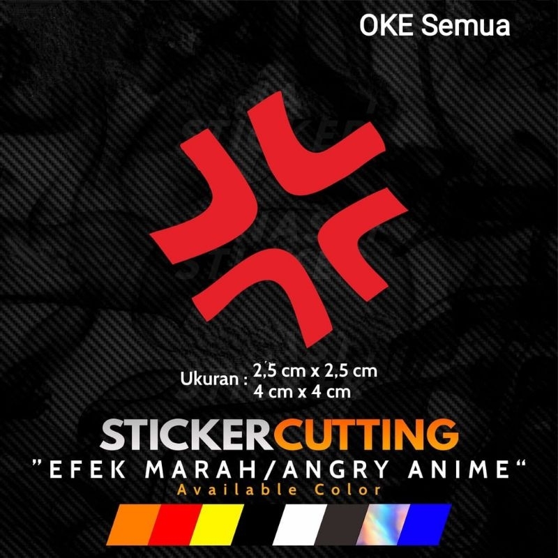 Jual STICKER STICKER CUTTING EFEK MARAH ANGRY NGAMUK EMOSI ANIME KARTUN ...