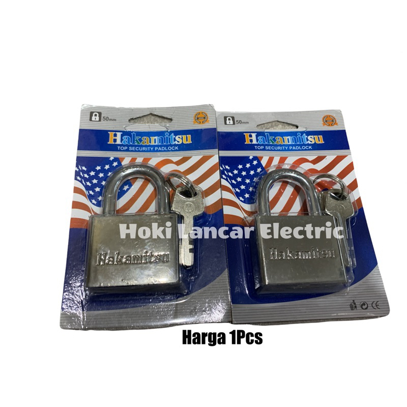 Jual GEMBOK PUTIH STAINLESS LEHER PANJANG 30mm 40mm 50mm 60mm HAKAMITSU ...