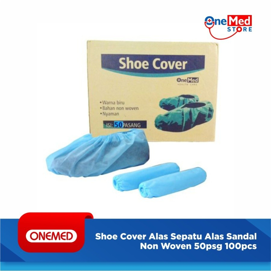Jual OneMed Shoe Cover Alas Sepatu Alas Sandal Non Woven 50psg 100pcs ...