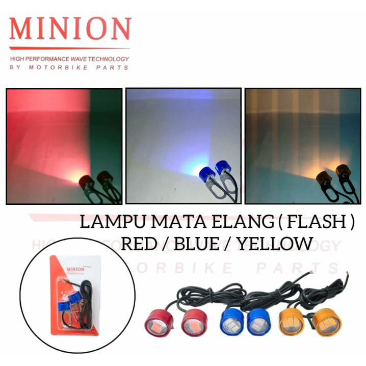 Jual Lampu LED Mata Elang Strobo DRL Eagle Eye 3 Mata Kedip Braket Spion Universal | Shopee ...