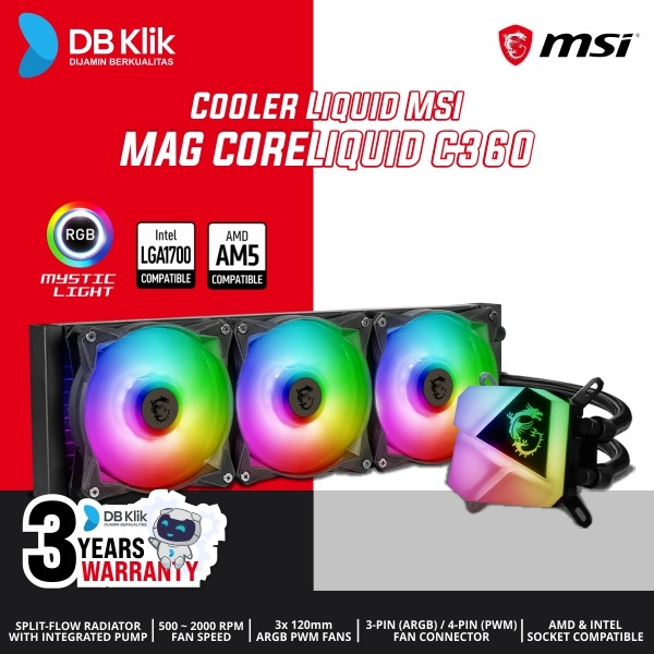 Jual Cooler Liquid MSI MAG C360 - Liquid Cooling MSI MAG Coreliquid C ...