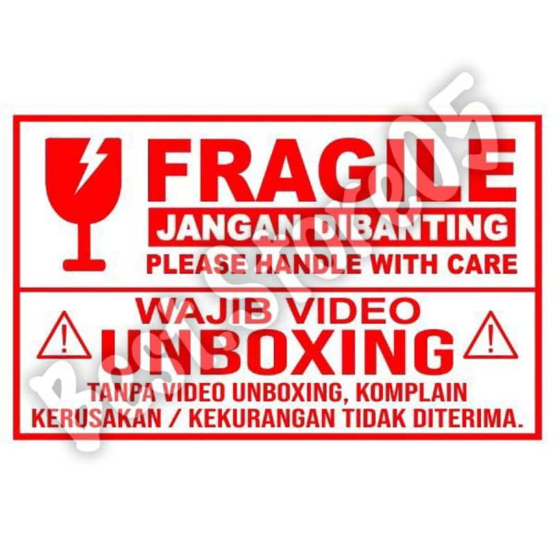 Jual Stiker FRAGILE | Stiker FRAGILE pengaman paket | Shopee Indonesia