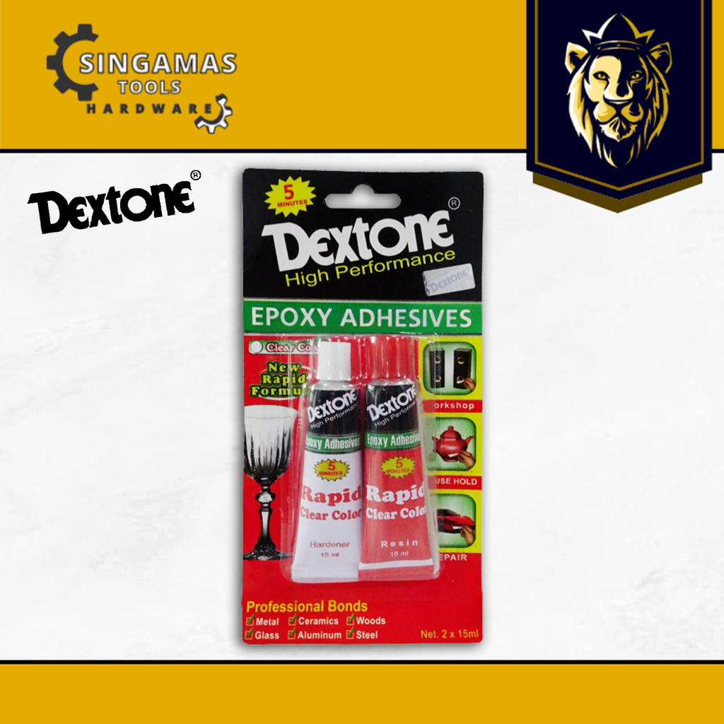 Jual DEXTONE Lem Epoxy Adhesive 5 Menit Clear Color 30 ml | Shopee ...