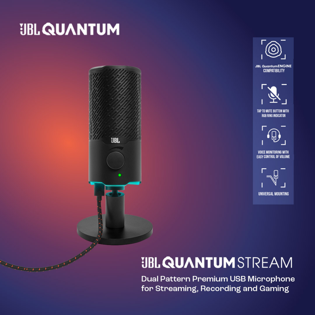 Jual JBL Quantum Stream Dual Pattern Premium USB Microphone for ...