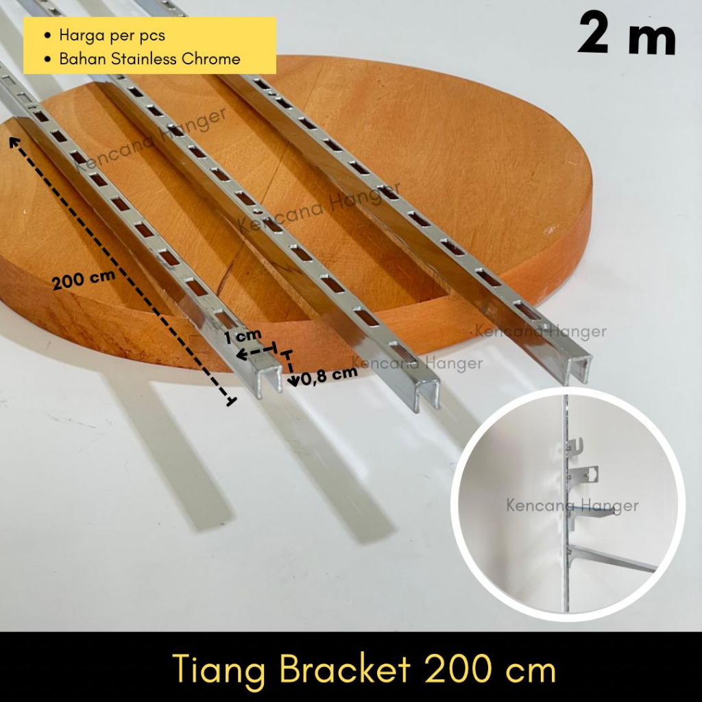 Jual Tiang Bracket Stainless 200 cm | Tiang Braket 2 Meter | Shopee ...