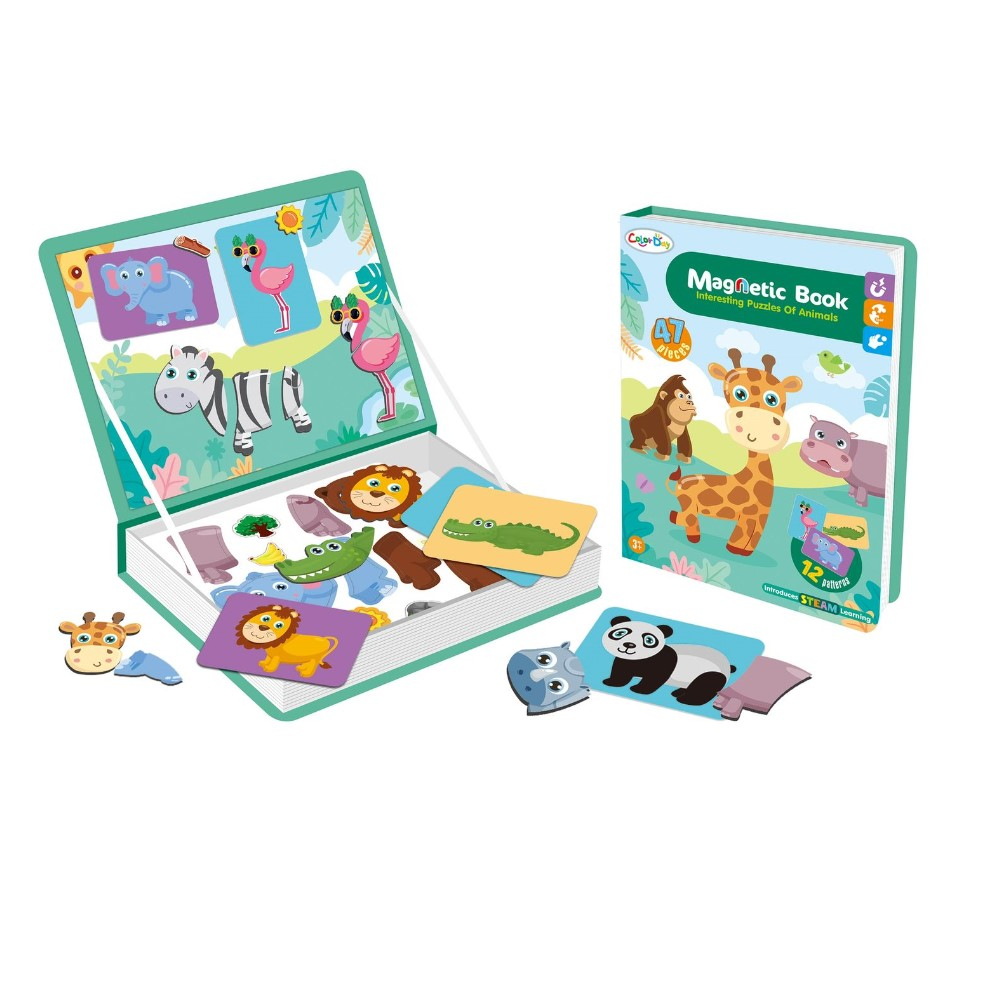 Jual Mainan Anak MAGNETIC BOOK STEAM Puzzle Flash Card Mainan Edukasi ...