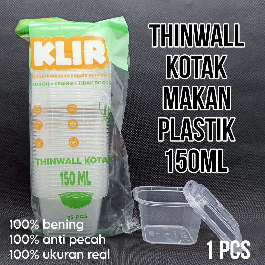 Jual Thinwall Persegi Square Food Container Take Away Box Microwave