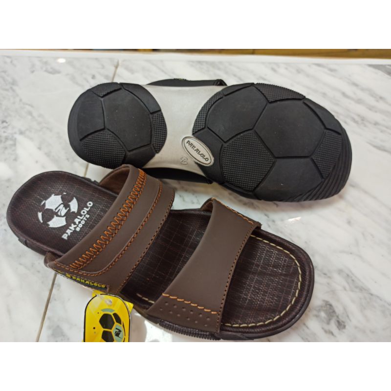 Jual PAKALOLO Sandal Pri Kulit Asli Sol Bola model ban dua | Shopee ...