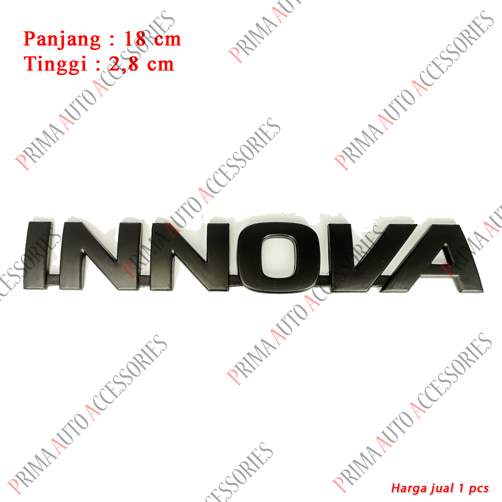 Jual Emblem Mobil Toyota Tulisan INNOVA Reborn Hitam Doff | Shopee ...