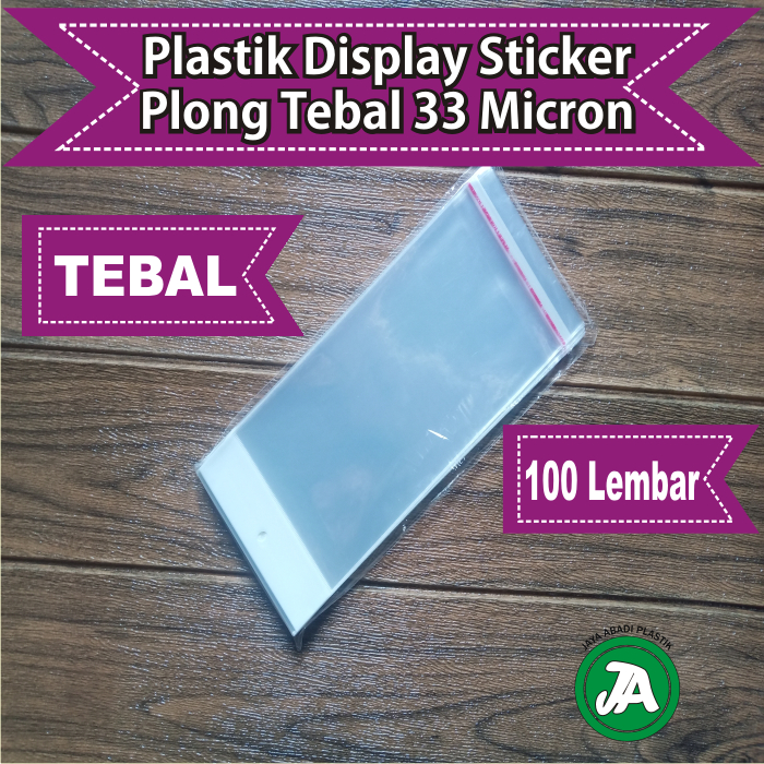 Jual PLASTIK DISPLAY 13 X 27,5 CM PLASTIK STICKER SEAL PLONG 33 MICRON ...