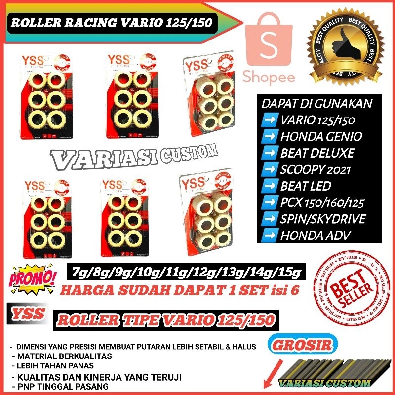 Jual Roller Roler Loler YSS125 Vario 125 150 Pcx Adv Genio Beat deluxe Scoopy 2021 7 8 9 10 11 ...